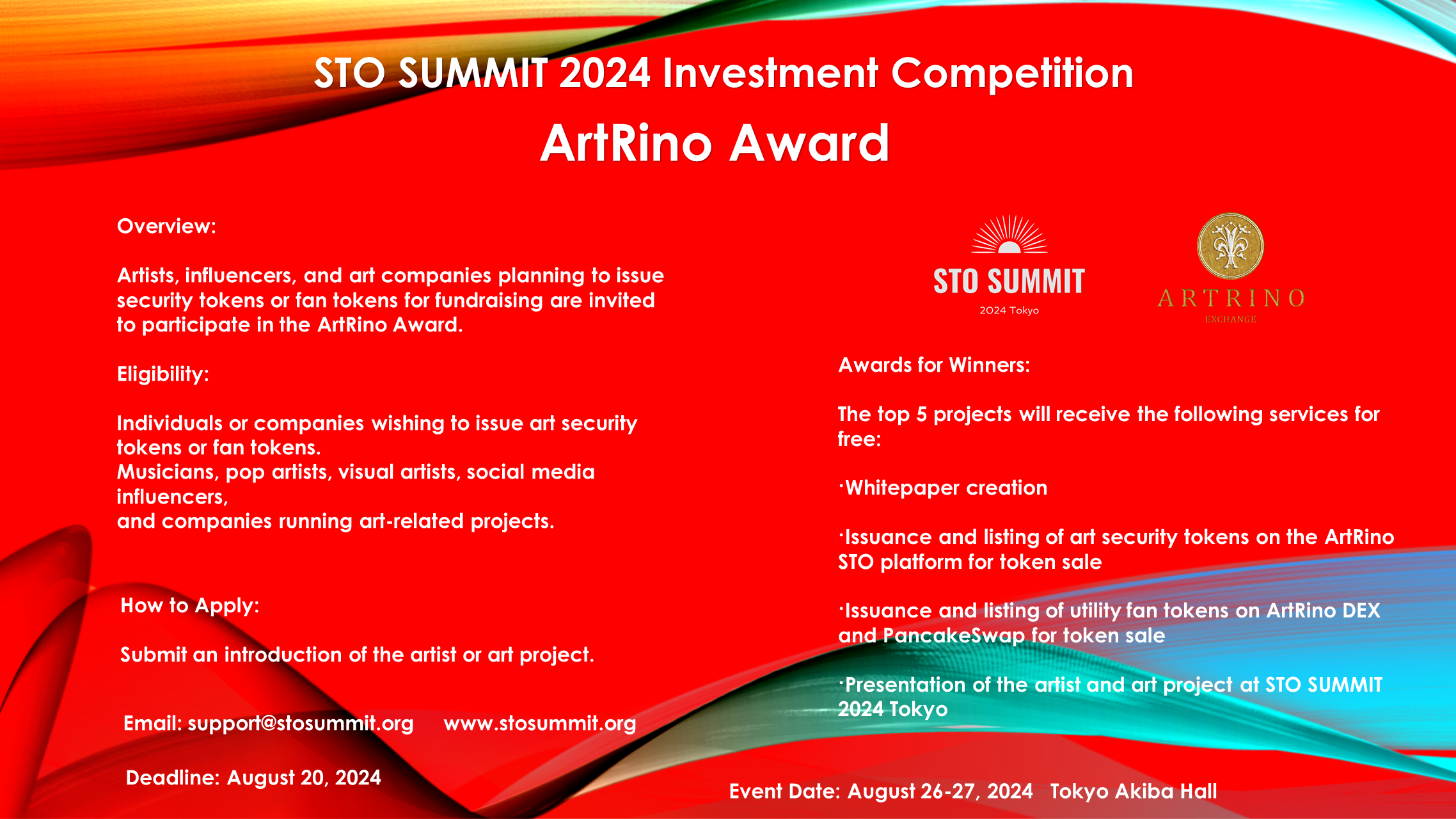 STO SUMMIT 2024 Investment Competition. ArtRino Award - Listing.Help ...